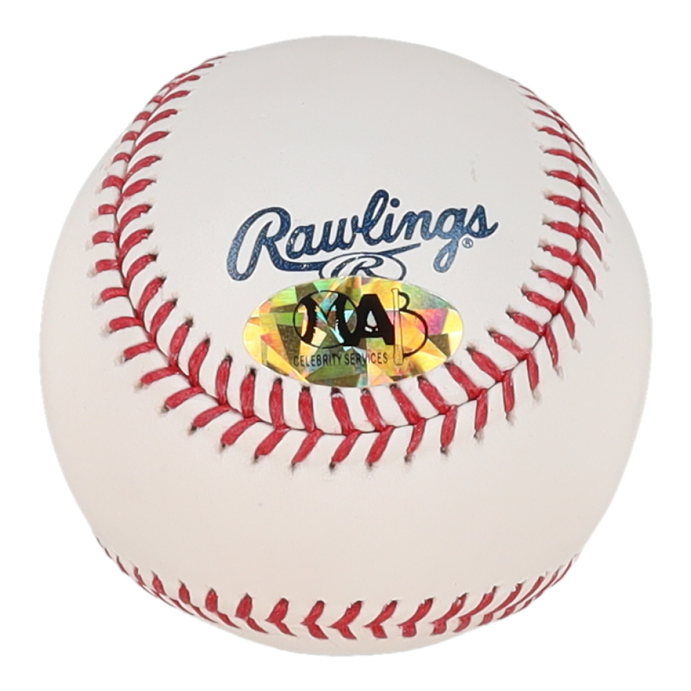 Bill Mazeroski Signed OML Hall Of Fame Logo Baseball Inscribed "HOF 01 ...