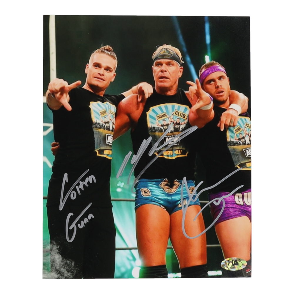 Colten, Billy & Austin Gunn Signed AEW 8x10 Photo (MAB) | Pristine Auction