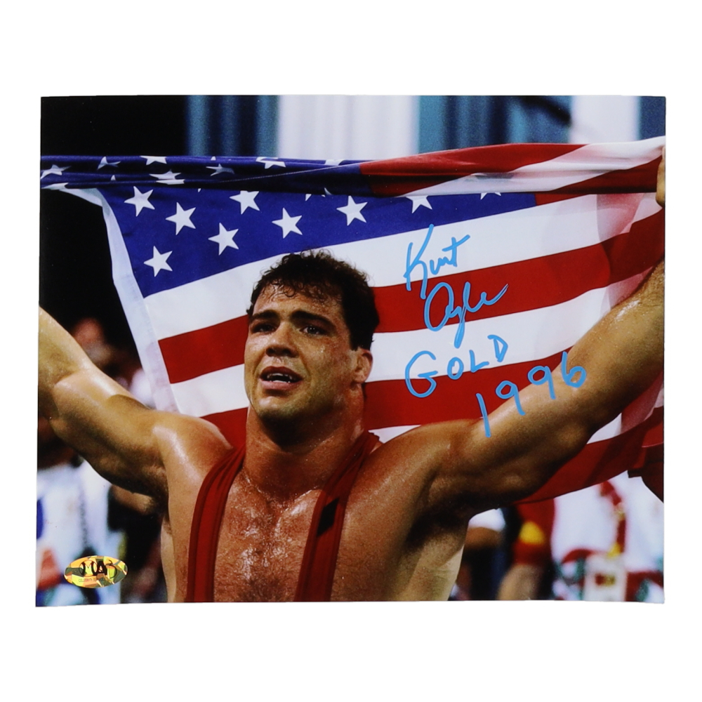 Kurt Angle Signed Team USA 8x10 Photo Inscribed "Gold 1996" (MAB ...