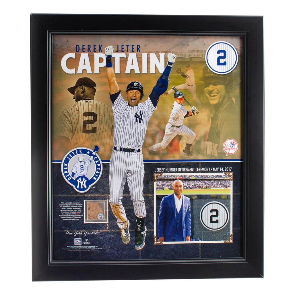 Derek Jeter Yankees Commemorative Number Retirement Custom Framed Photo ...