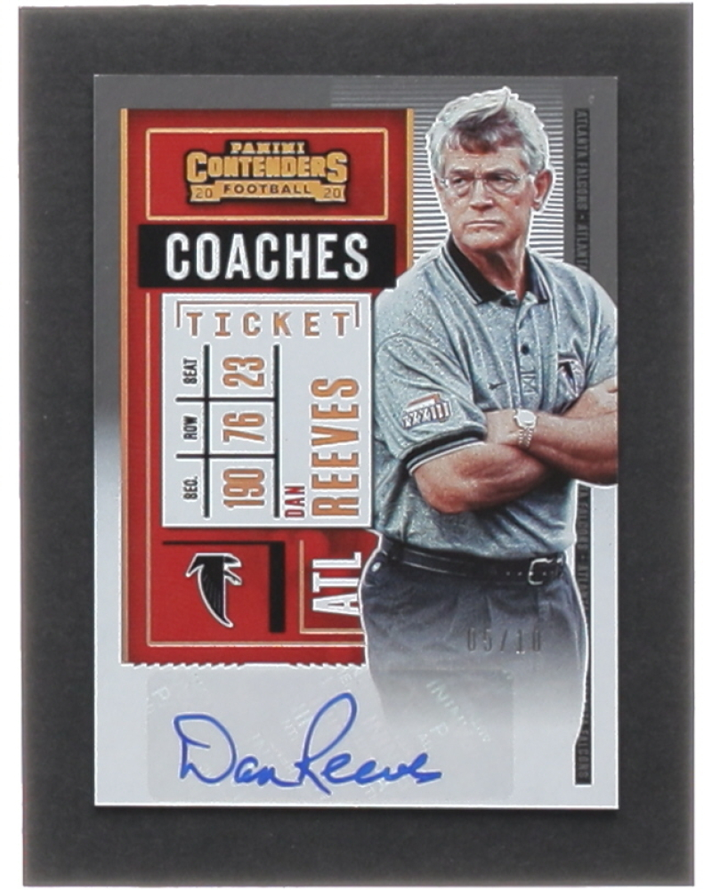 Dan Reeves 2020 Panini Contenders Coaches Ticket Autographs #303 #05/10 | Pristine Auction