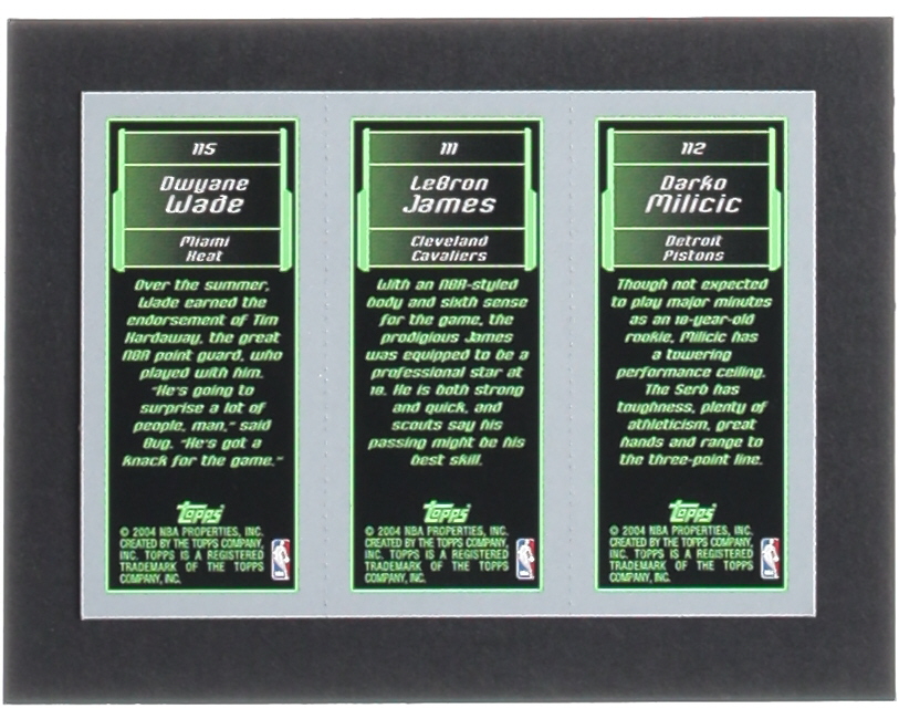 Darko Milicic / LeBron James / Dwyane Wade 2003-04 Topps Rookie Matrix ...