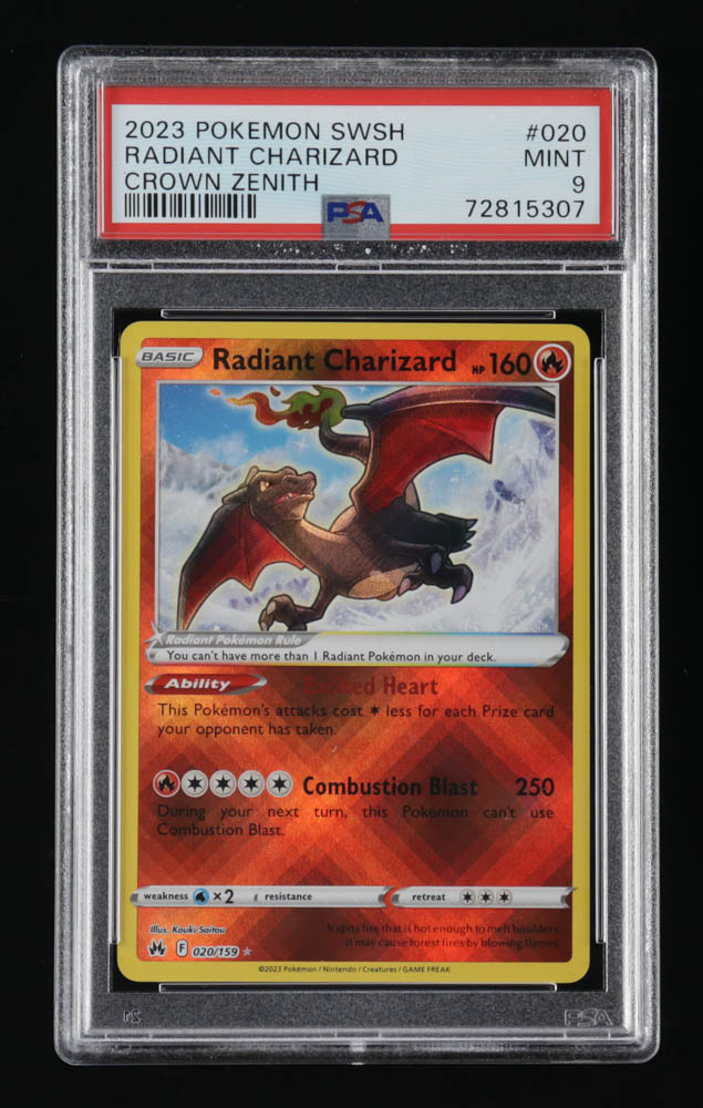 Radiant Charizard 2023 Pokemon Sword and Shield Crown Zenith #20 (PSA 9) | Pristine Auction