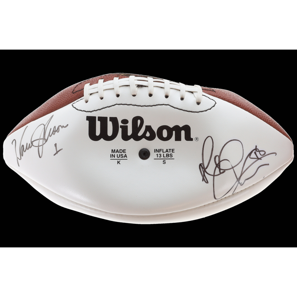 Warren Moon & Michael Irvin Signed NFL Football (PSA) | Pristine Auction