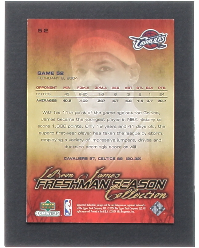 LeBron James 2004 Upper Deck LeBron James Freshman Season #52 ...