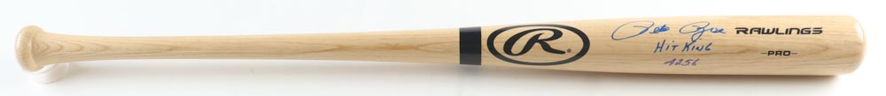 Pete Rose Signed Rawlings Pro Baseball Bat Inscribed "Hit King" & "4256 ...