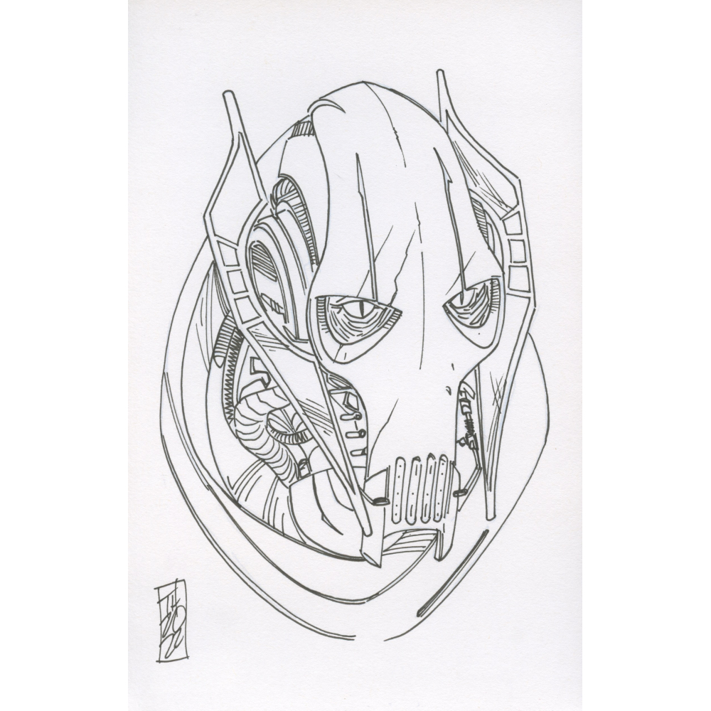 General Grievous | Star Wars - Signed ORIGINAL Drawing by Tom Hodges (1 ...