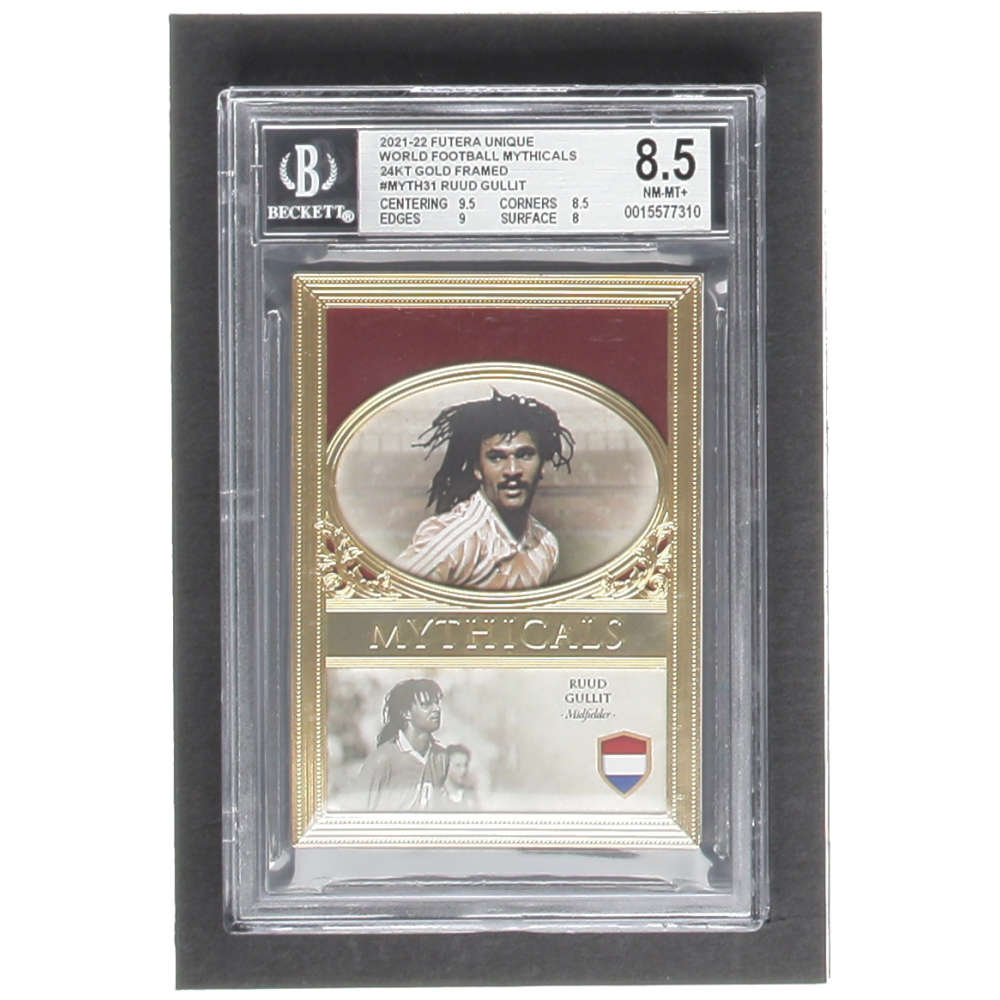 Ruud Gullit 2021-22 Futera Unique World Football Mythicals 24Kt Gold ...