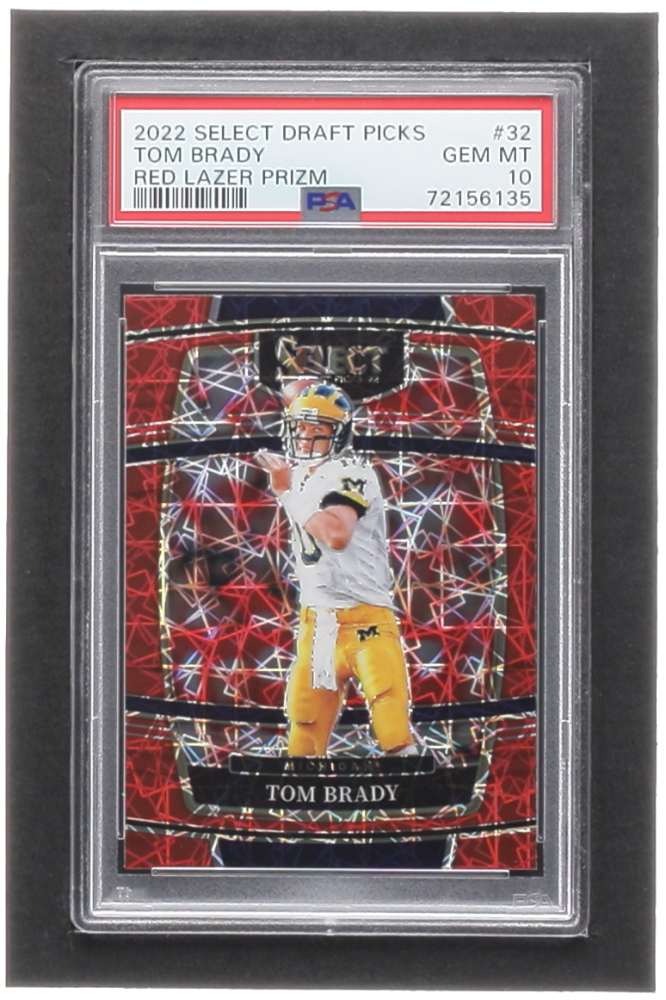 Tom Brady 2022 Select Draft Picks Prizms Red Lazer #32 (PSA 10 ...