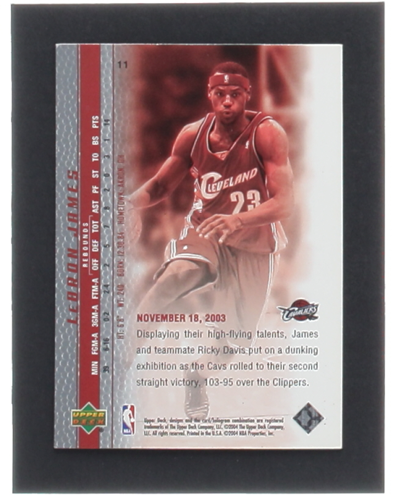 LeBron James 2003-04 Upper Deck Phenomenal Beginning LeBron James #11 ...