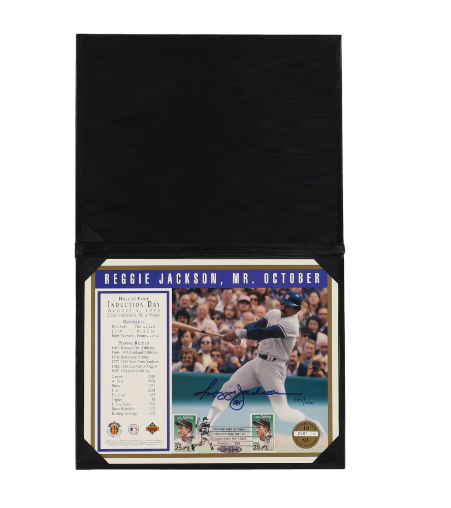 Reggie Jackson Signed LE Yankees 8x10 Hall of Fame Induction Career ...