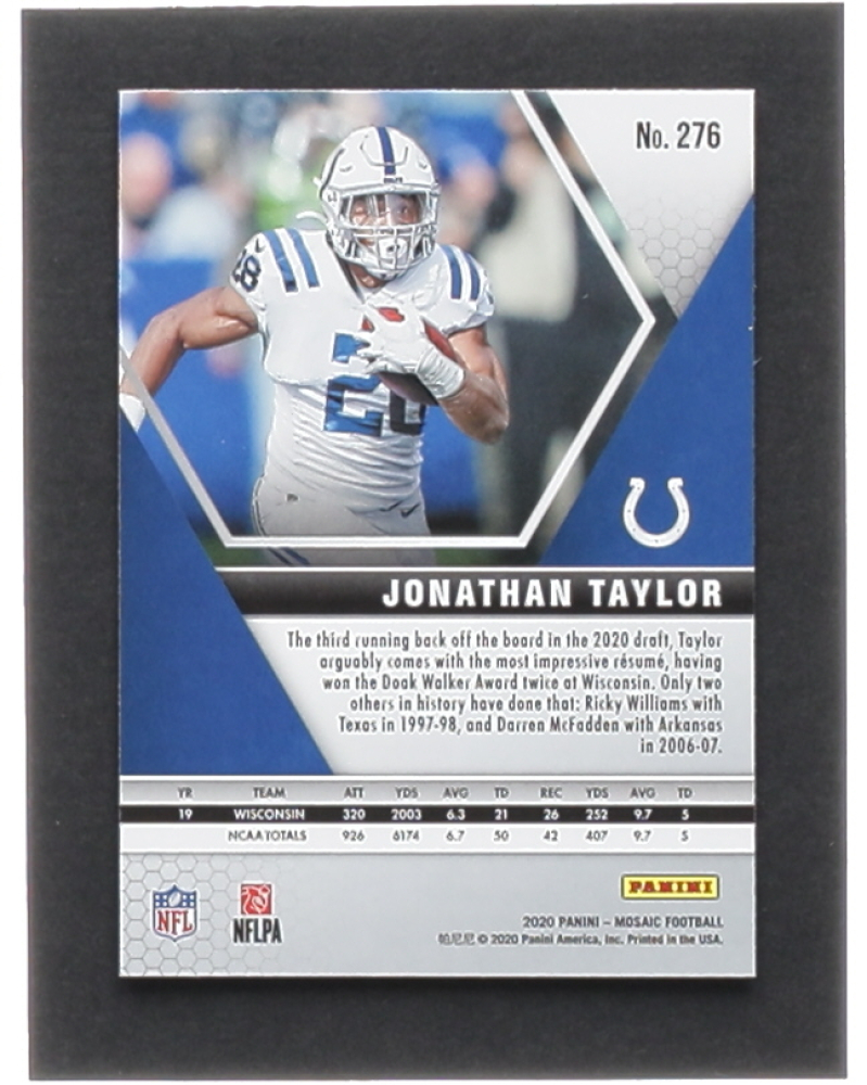 Jonathan Taylor 2020 Panini Mosaic #276 DEB RC | Pristine Auction