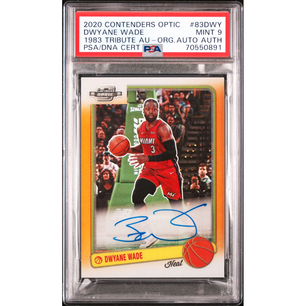 Dwyane Wade 2020-21 Panini Contenders Optic '83 Tribute Autographs ...