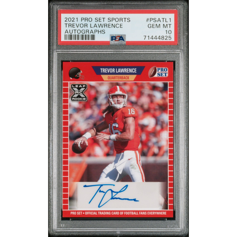 Trevor Lawrence 2021 Leaf Pro Set Sports Autographs Red #PSATL1 RC (PSA ...