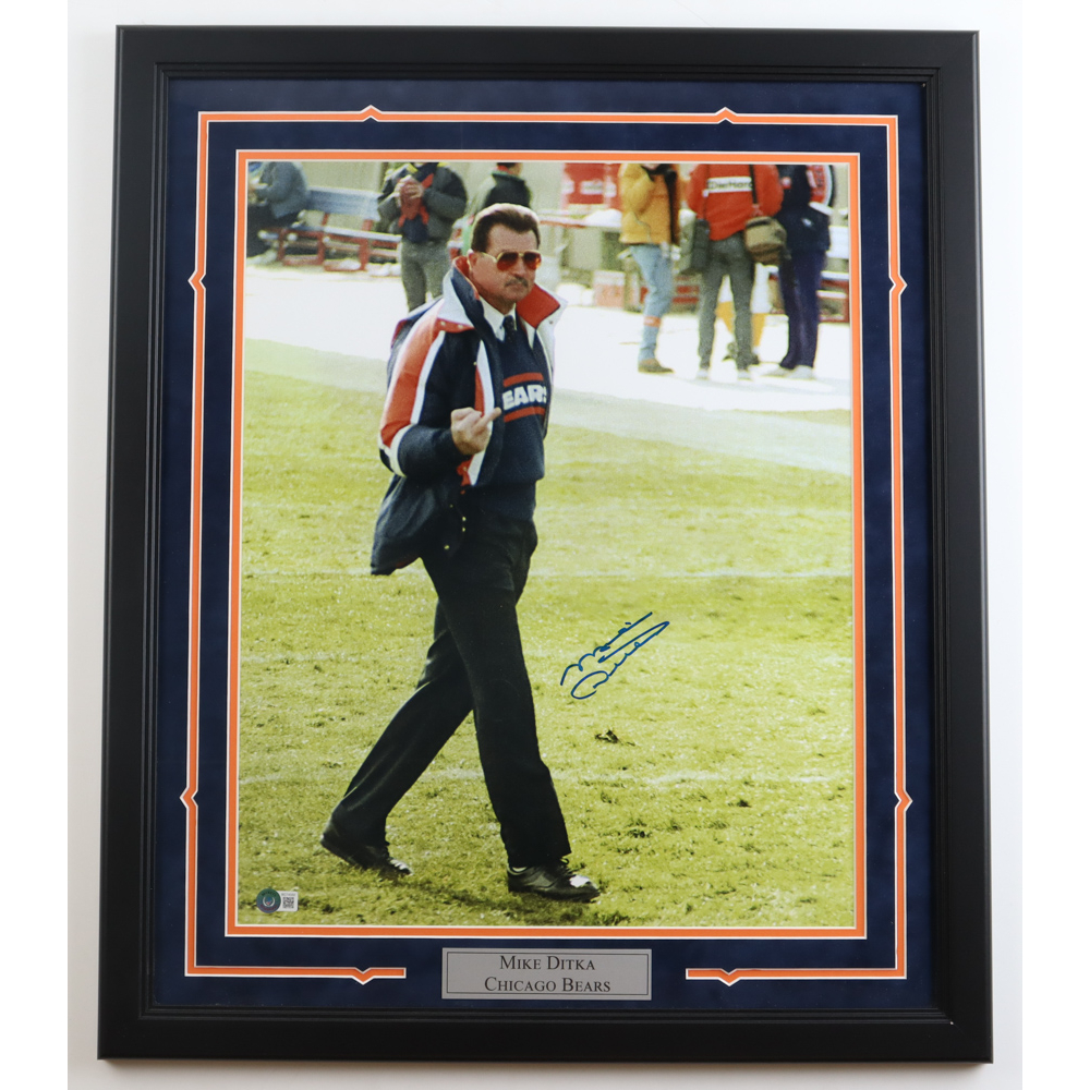 Mike Ditka Signed Custom Framed Photo Display (Beckett) | Pristine Auction