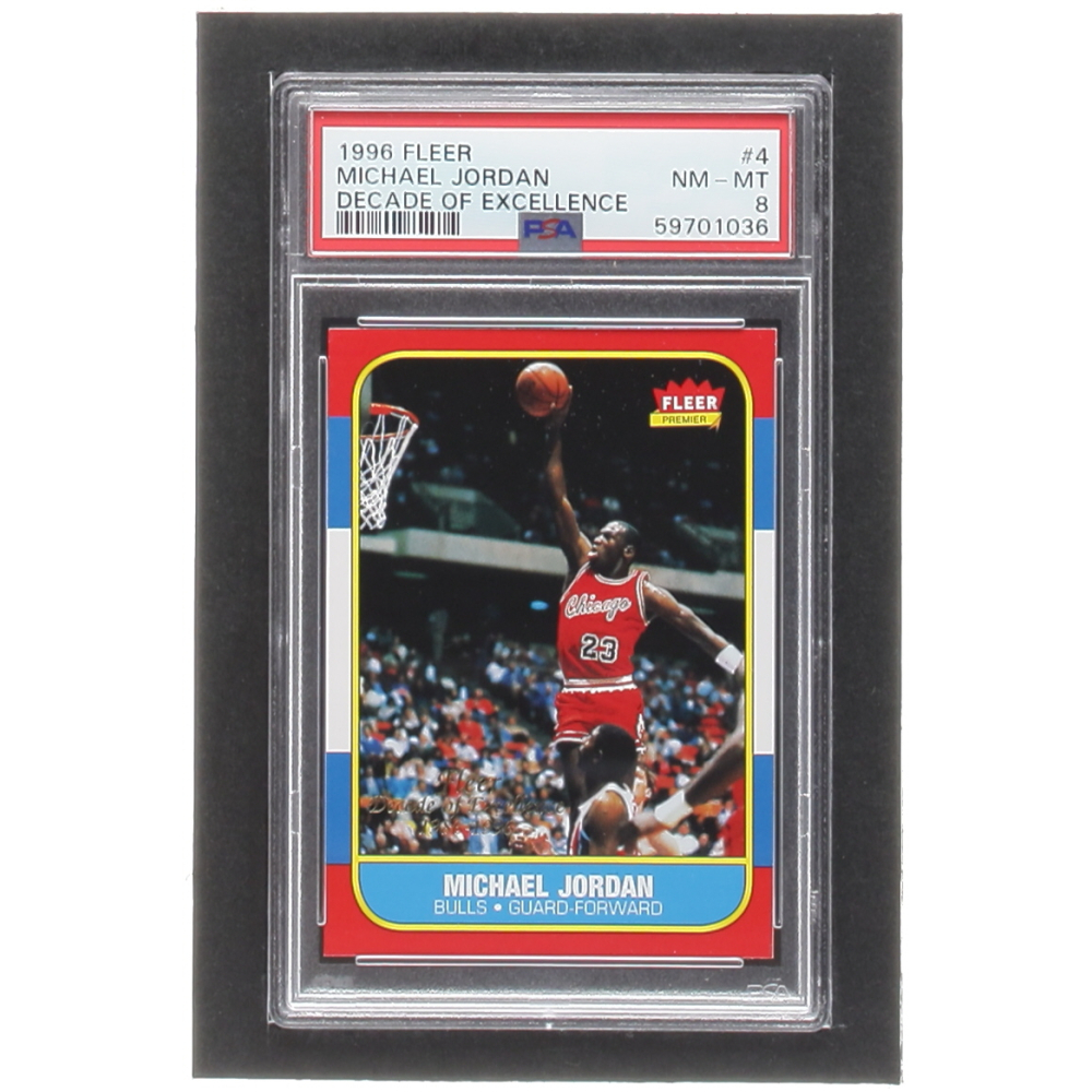 Michael Jordan 1996-97 Fleer Decade of Excellence #4 (PSA 8) | Pristine ...