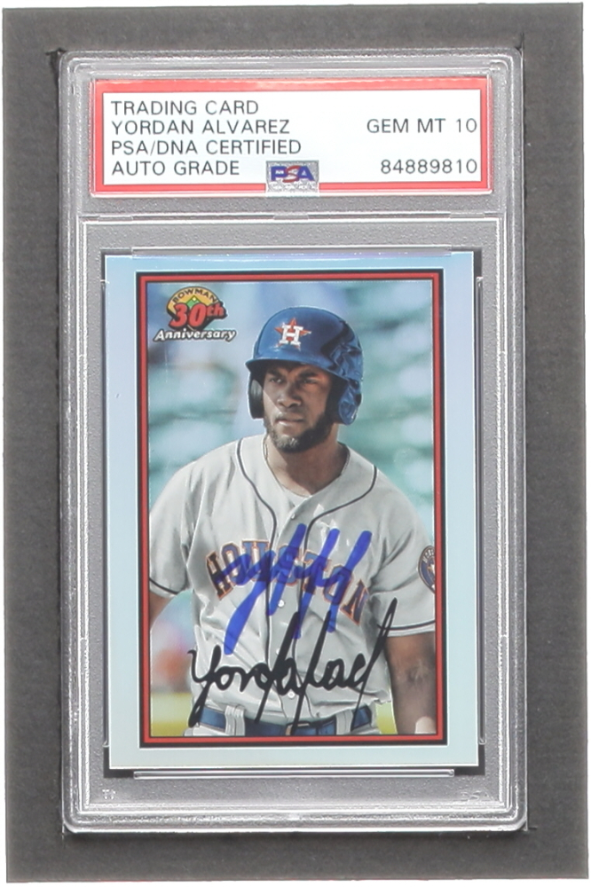 Yordan Alvarez Signed 2019 Bowman Chrome 30th Anniversary #B30YA (PSA ...