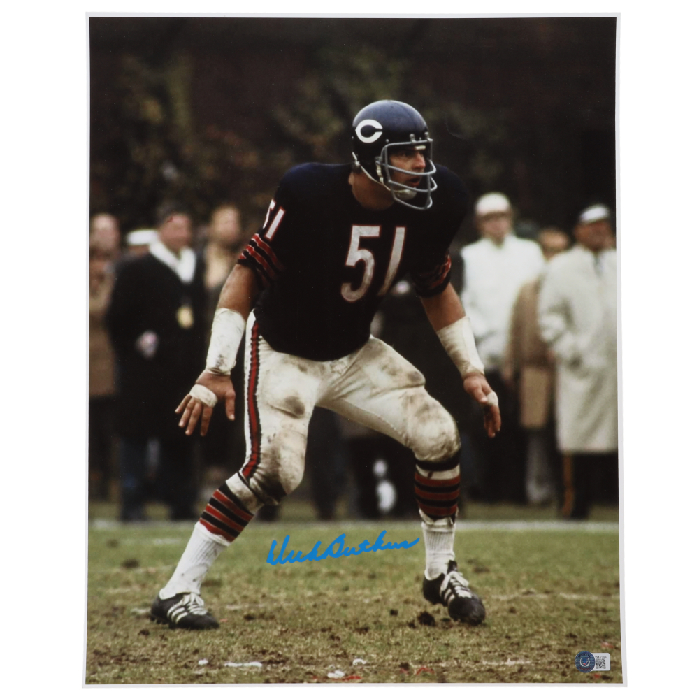 Dick Butkus Signed Bears 16x20 Photo (Beckett) | Pristine Auction