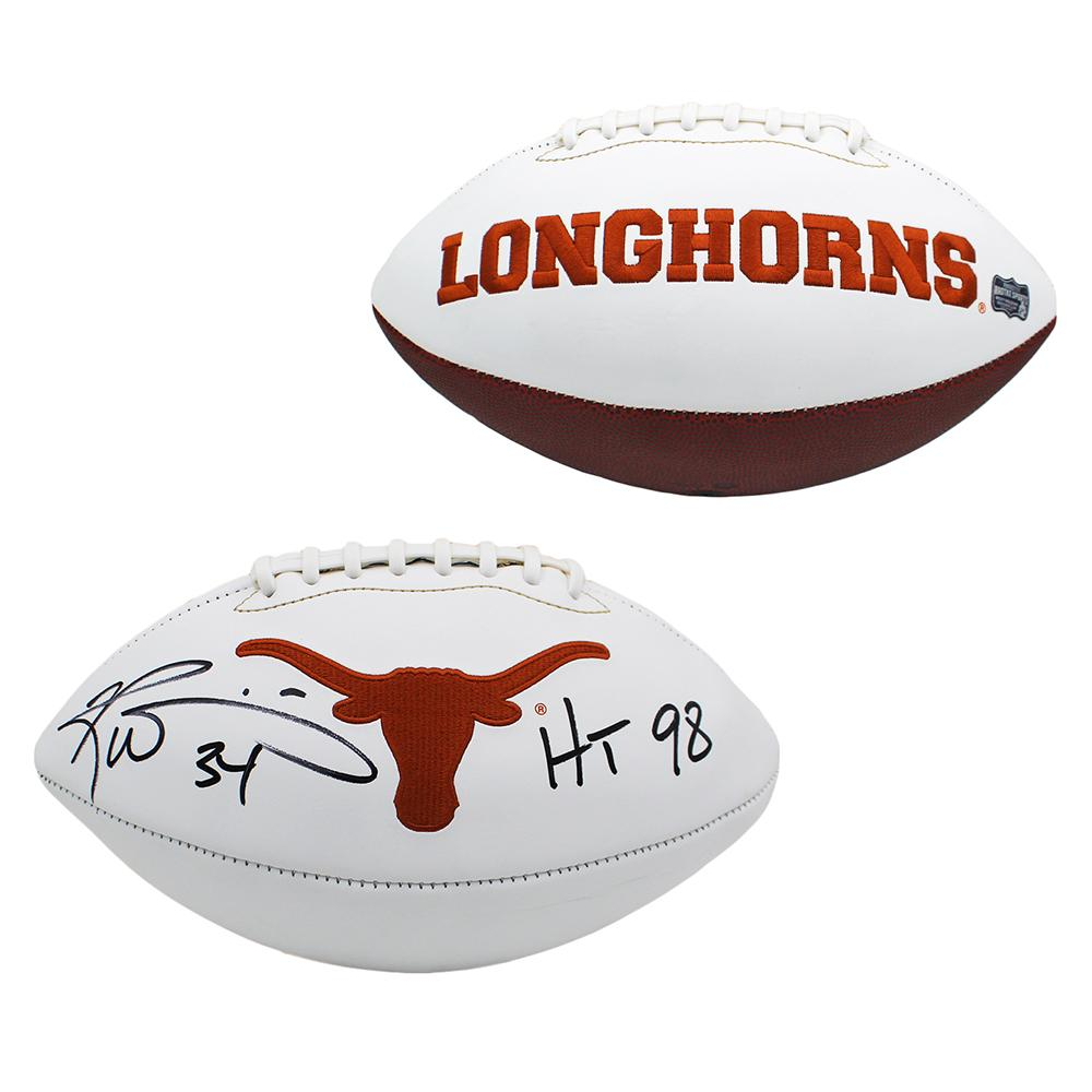 Ricky Williams Signed Texas Longhorns Logo Football Inscribed "HT 98 ...