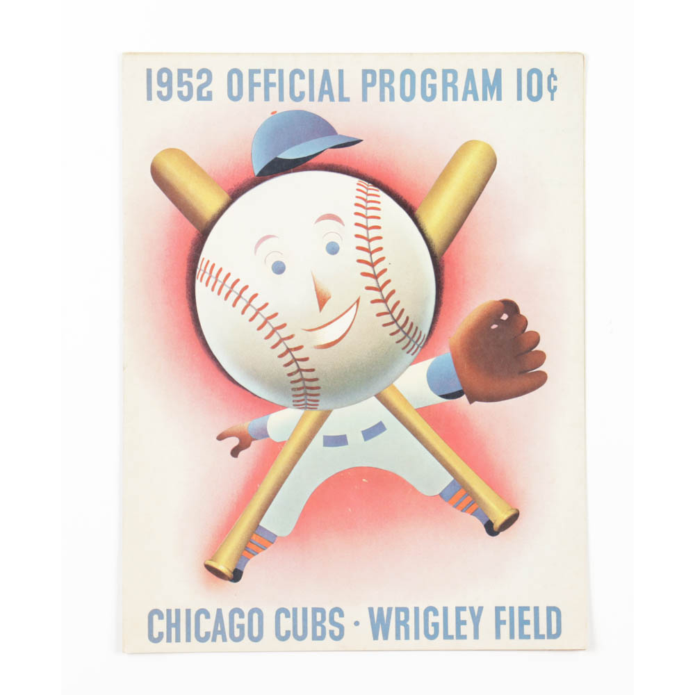 1952 Wrigley Field Cubs Official Game Program | Pristine Auction