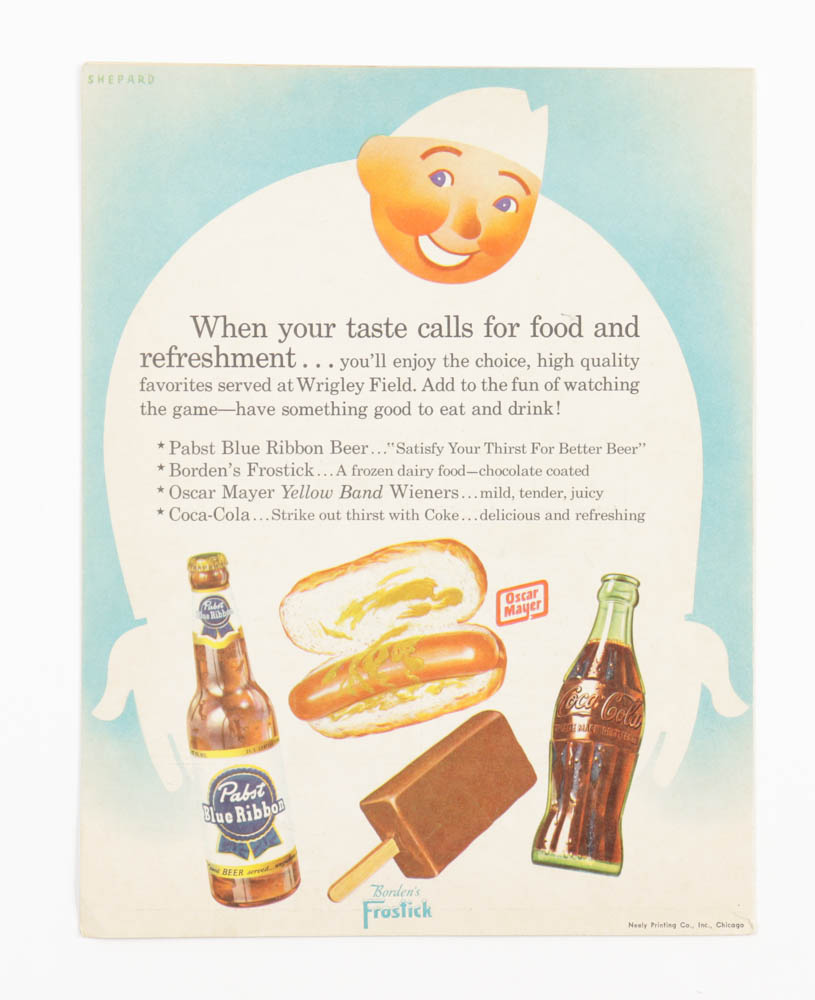 1955 Wrigley Field Cubs Official Game Program | Pristine Auction