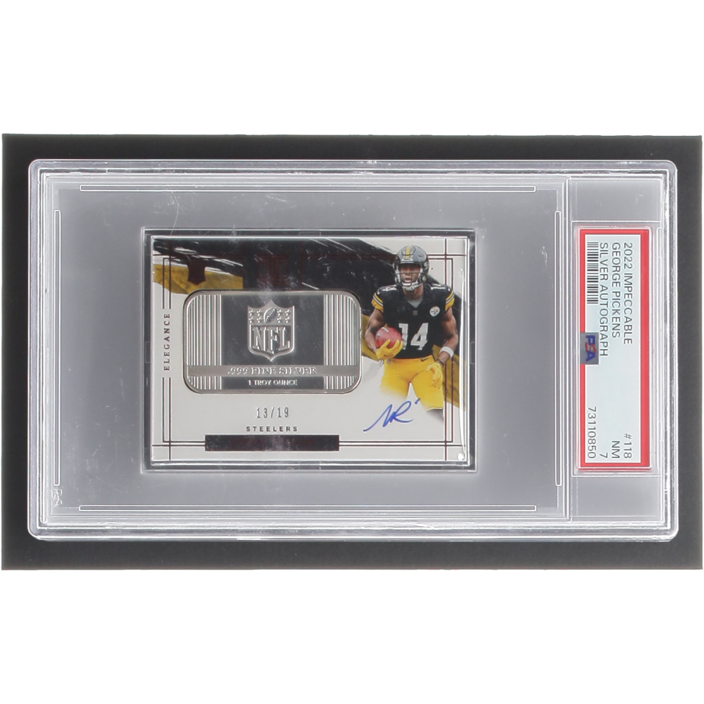 George Pickens 2022 Panini Impeccable Elegance Rookie Silver Autographs ...