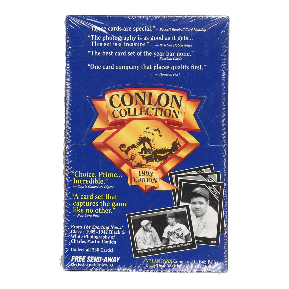 1993 Conlon Collection Baseball Hobby Box With (36) Packs | Pristine ...