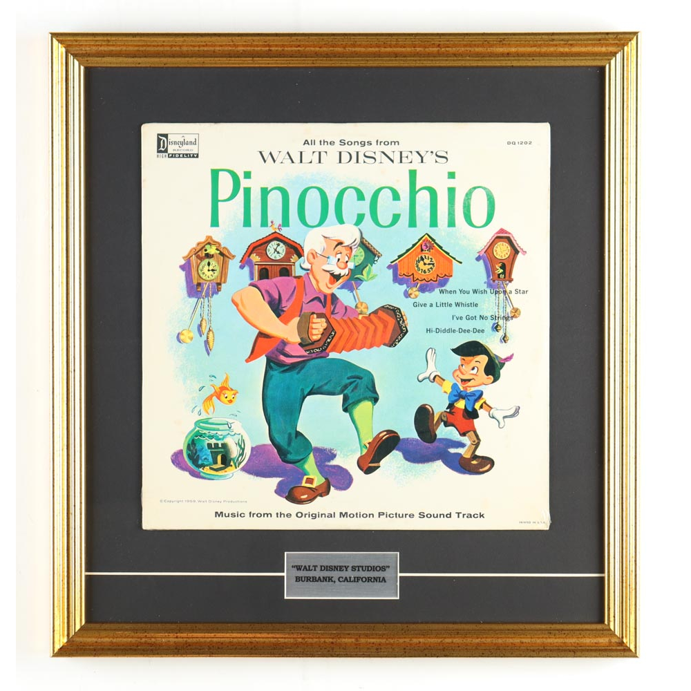Vintage 1959 Walt Disney's "Pinocchio" Custom Framed Original ...