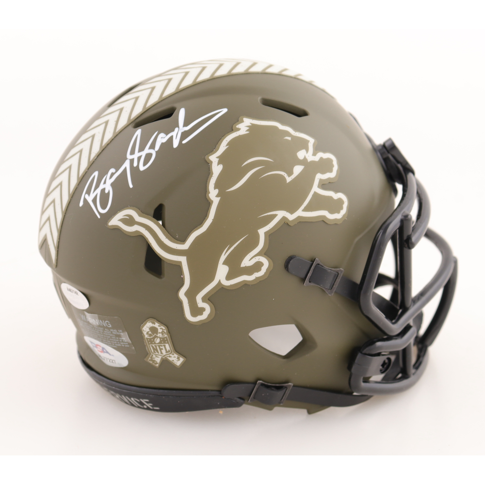 Barry Sanders Signed Lions Lunar Eclipse Alternate Speed Mini Helmet ...
