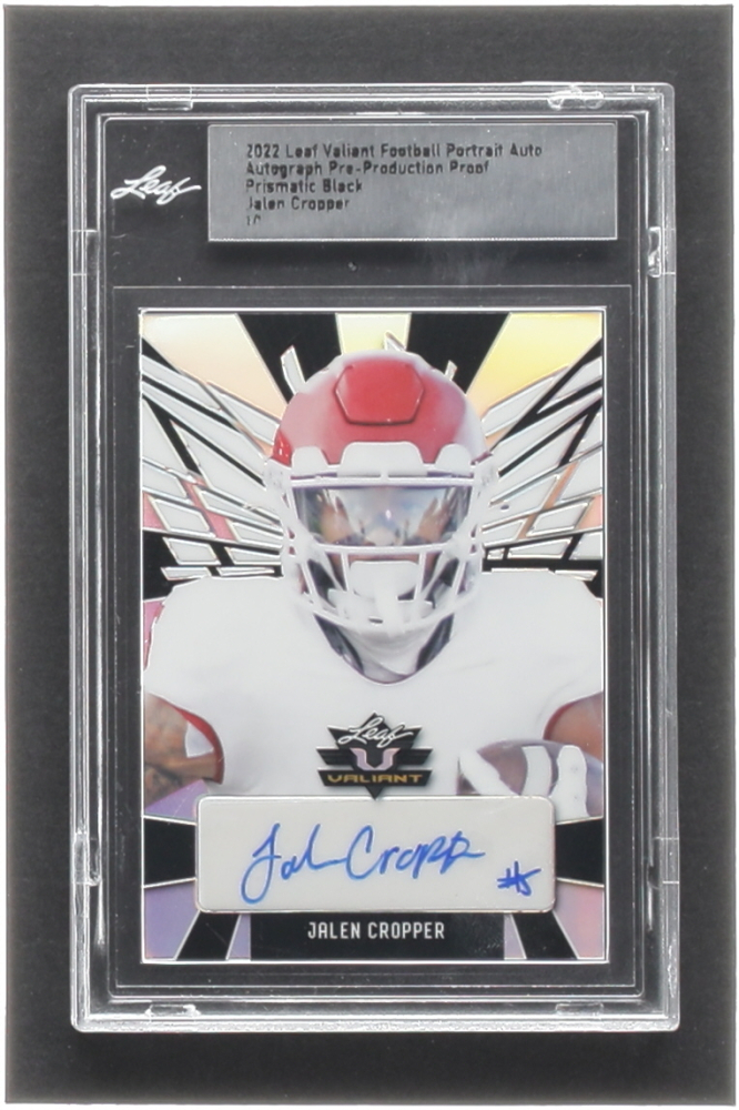 Jalen Cropper 2022 Leaf Valiant Football Portrait Pre-Production Proof ...