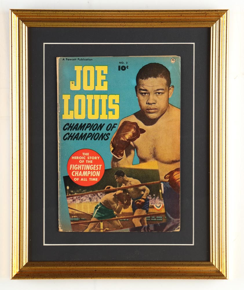 Vintage 1950 Joe Louis Custom Framed First Issue Comic Book Display ...