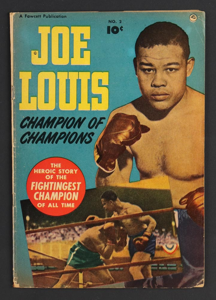 Vintage 1950 Joe Louis Custom Framed First Issue Comic Book Display ...