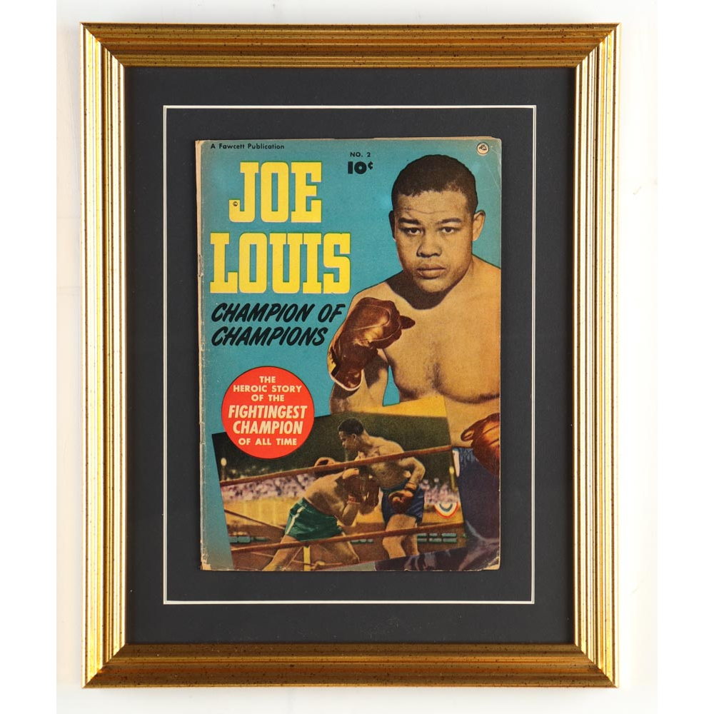 Vintage 1950 Joe Louis Custom Framed First Issue Comic Book Display ...