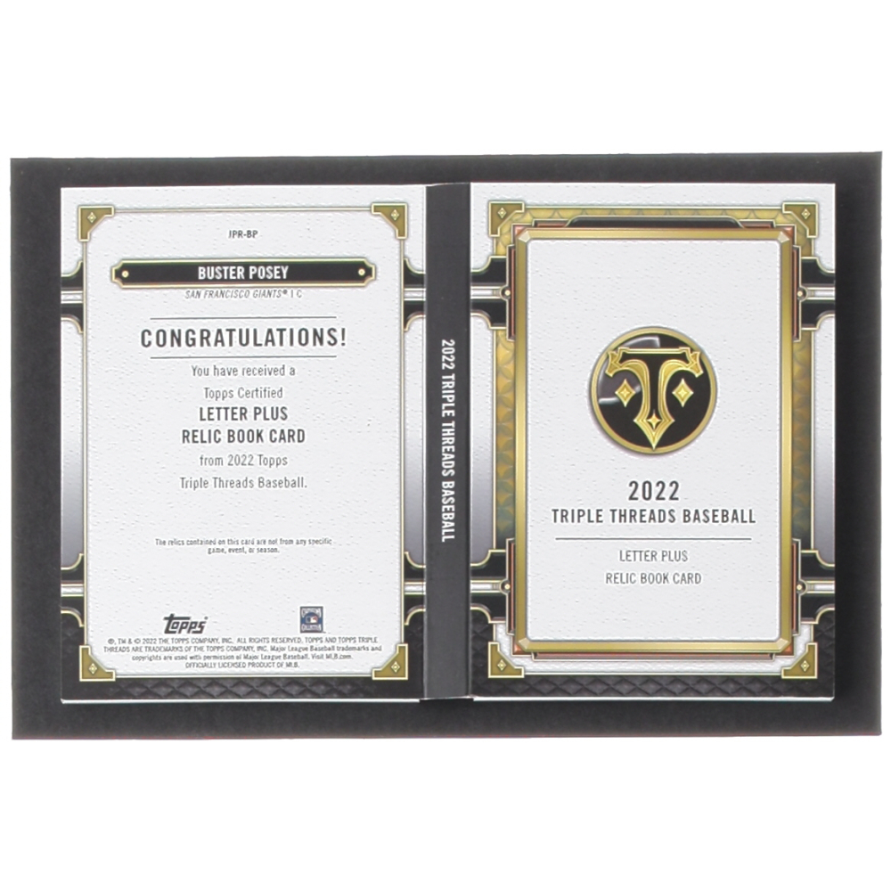 Buster Posey 2022 Topps Triple Threads Jumbo Plus Relic #JPRBP #2/3 ...