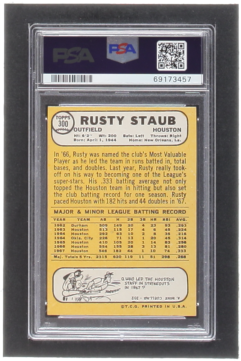 Rusty Staub 1968 Topps #300 (PSA 7) | Pristine Auction