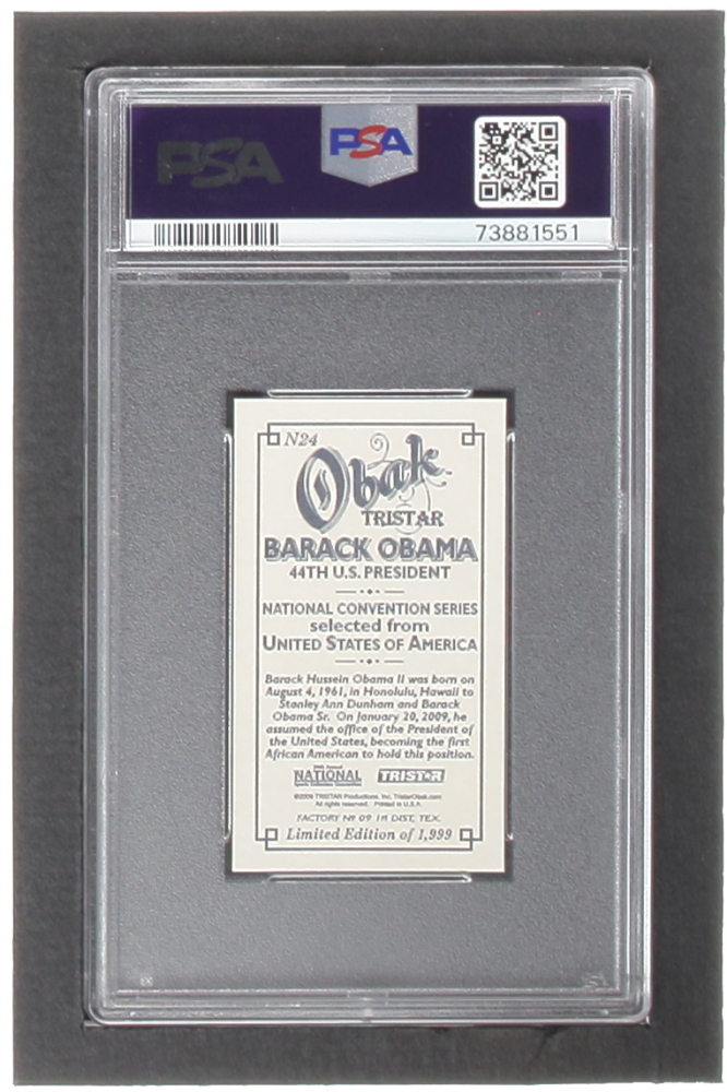 Barack Obama 2009 TRISTAR Obak National Convention Mini Promo #N24 (PSA ...