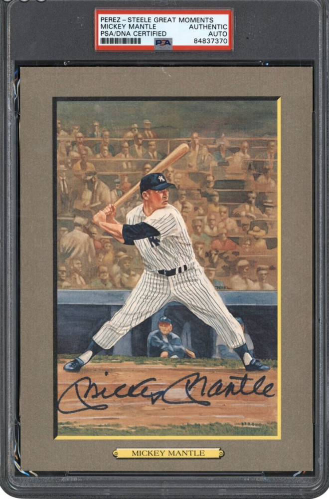 Mickey Mantle Signed 1985-97 Perez-Steele Great Moments #19 #694/5000 ...