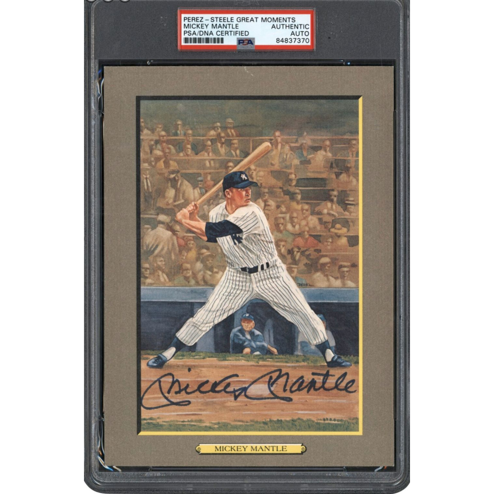 Mickey Mantle Signed 1985-97 Perez-Steele Great Moments #19 #694/5000 ...