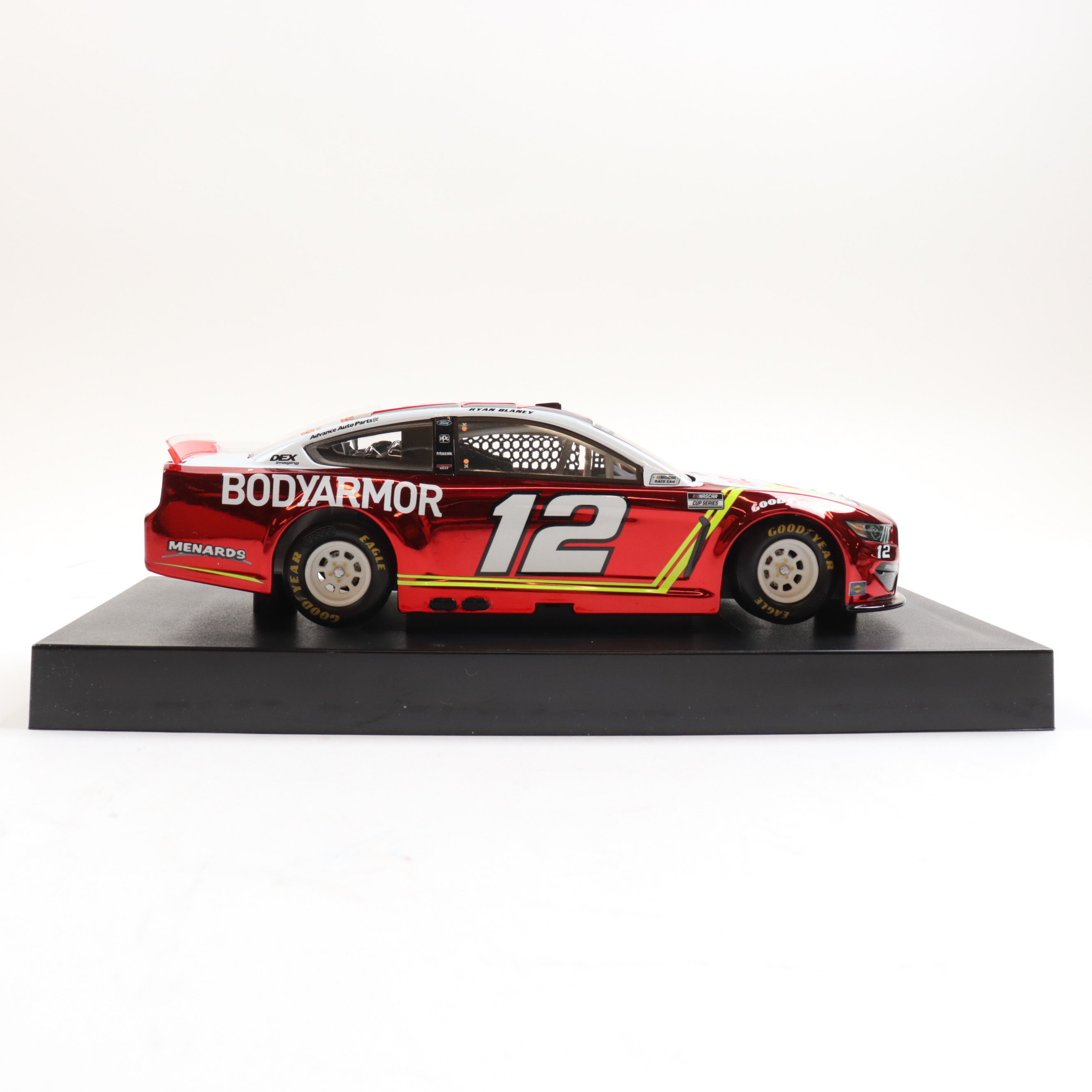 Ryan Blaney Signed NASCAR Color Chrome #12 BodyArmor - 2021 Mustang - 1 ...