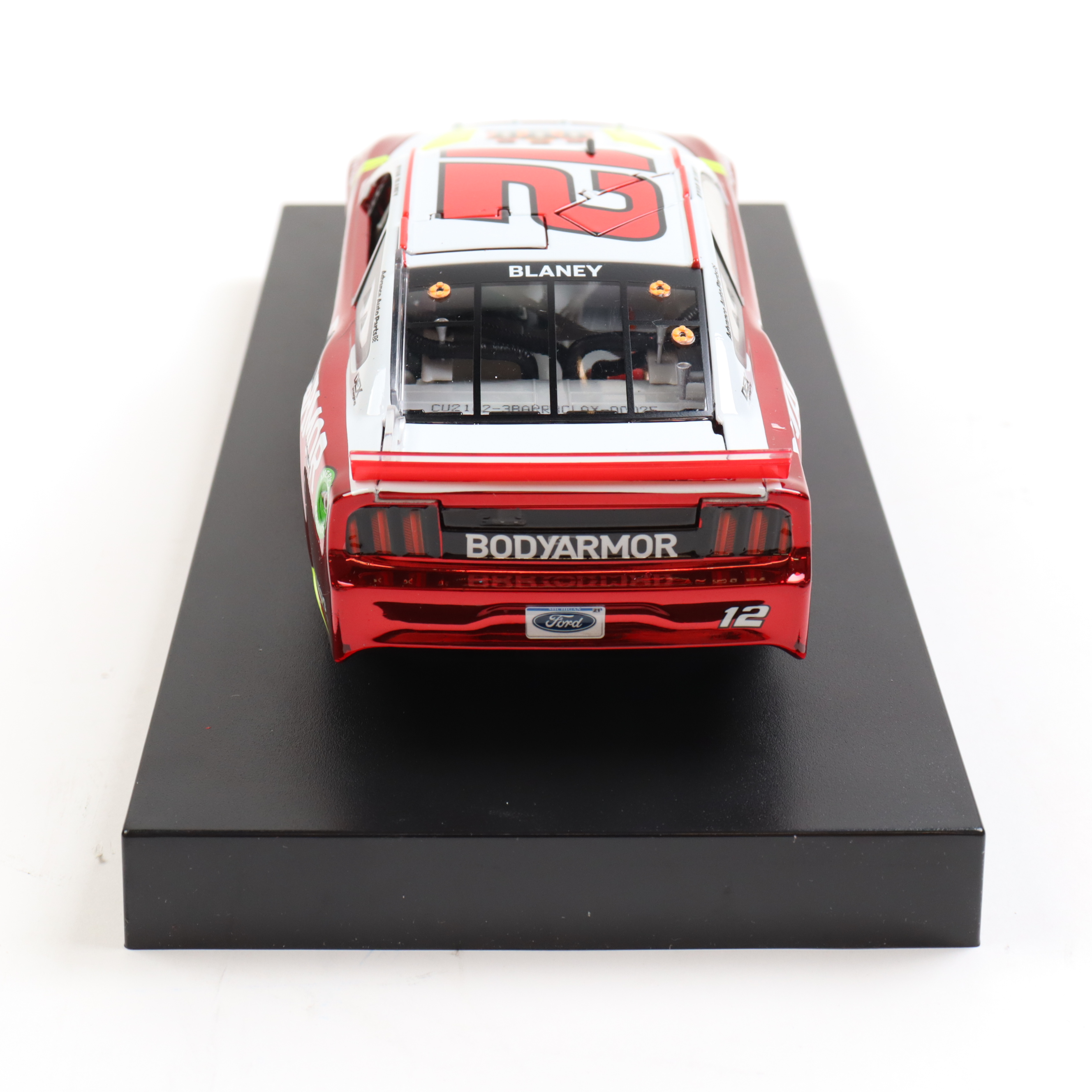Ryan Blaney Signed NASCAR Color Chrome #12 BodyArmor - 2021 Mustang - 1 ...