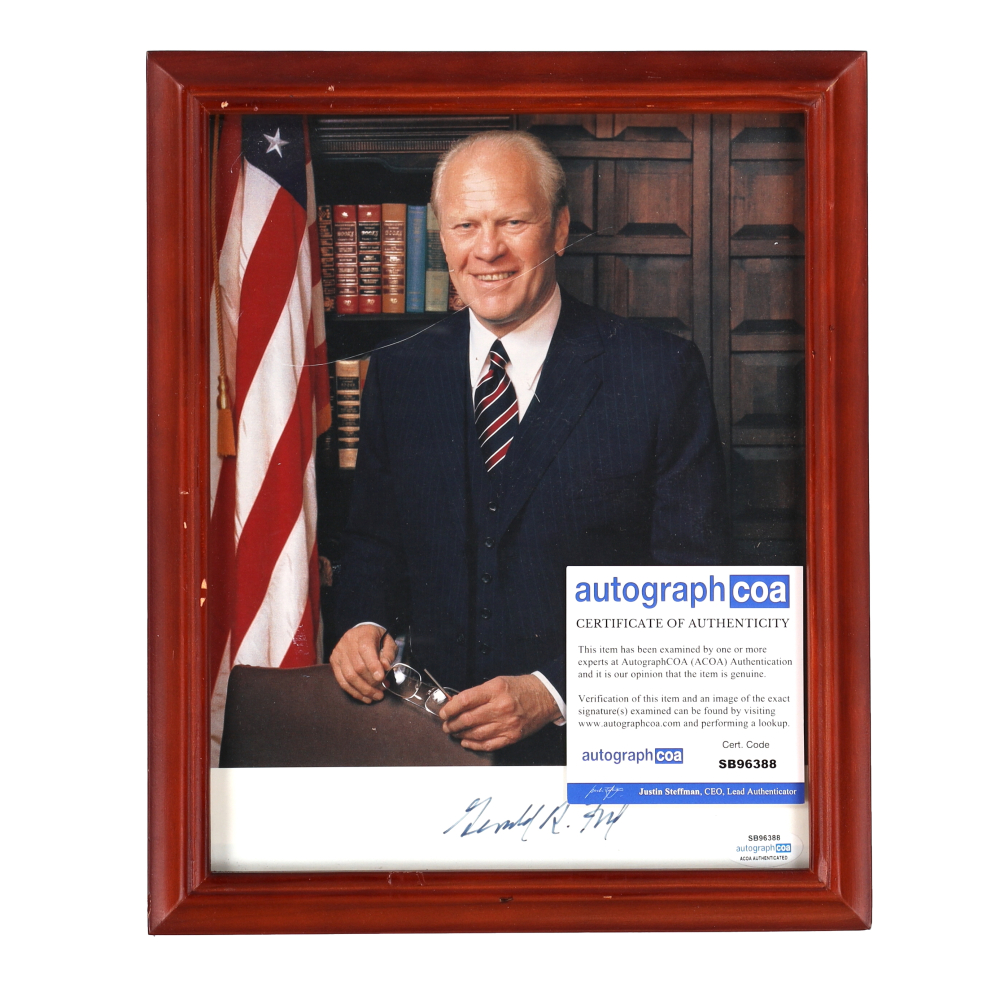 Gerald R. Ford Signed Custom Framed Photo (ACOA) | Pristine Auction