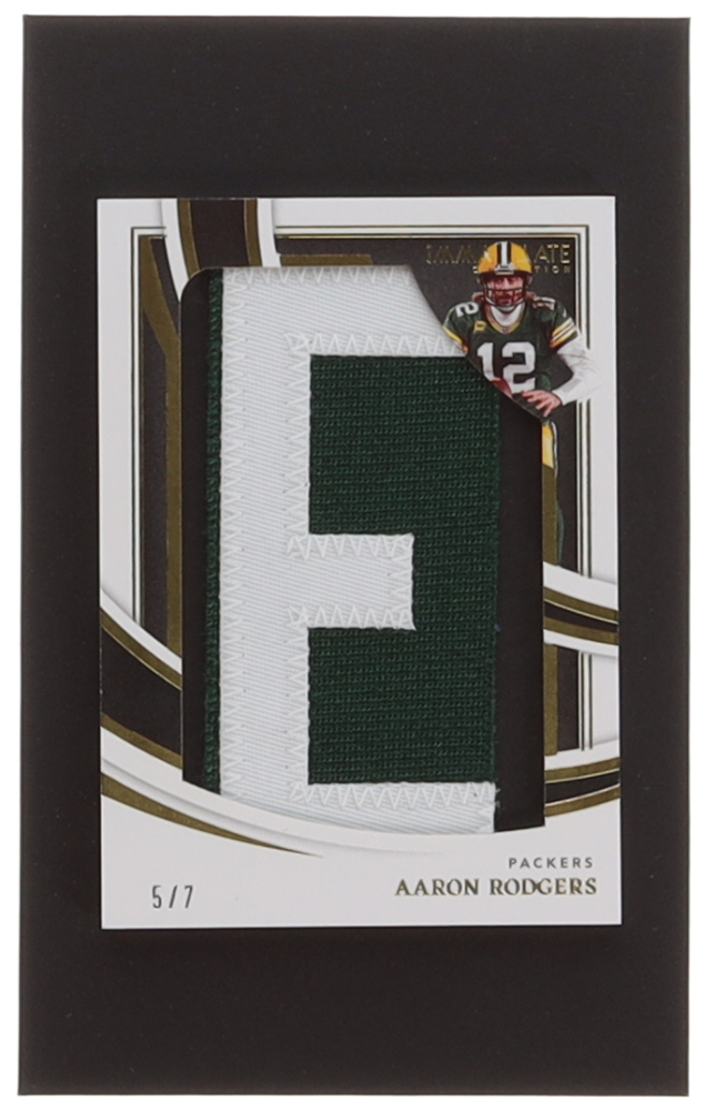 Aaron Rodgers 2022 Immaculate Collection Nameplate Nobility #20 #5/7 ...