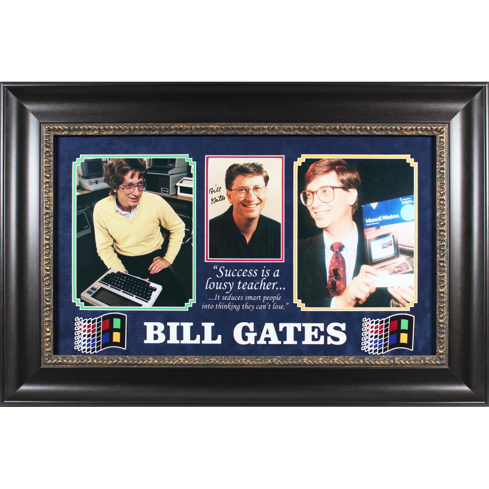 Bill Gates Authentic Signed Custom Framed Photo Display (JSA ...