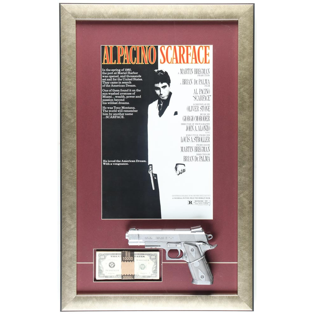 "Scarface" Custom Framed Movie Poster Display with Movie Prop Money ...