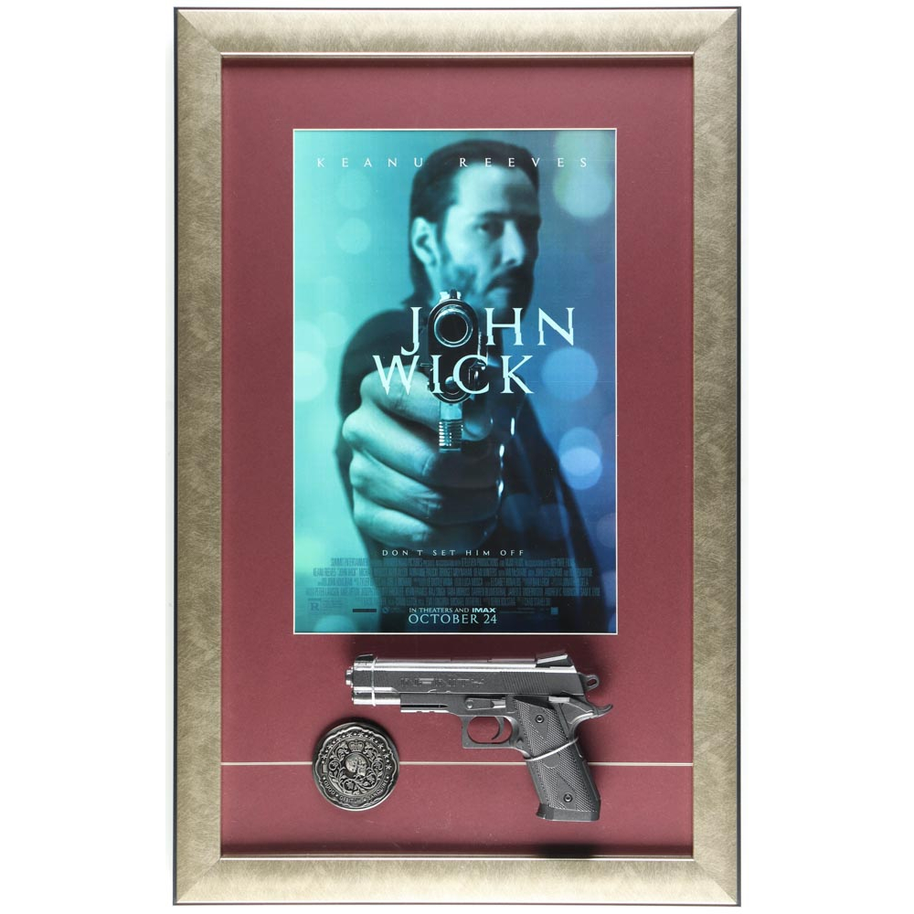 "John Wick" Custom Framed Movie Poster Display with Prop Marker Coin ...