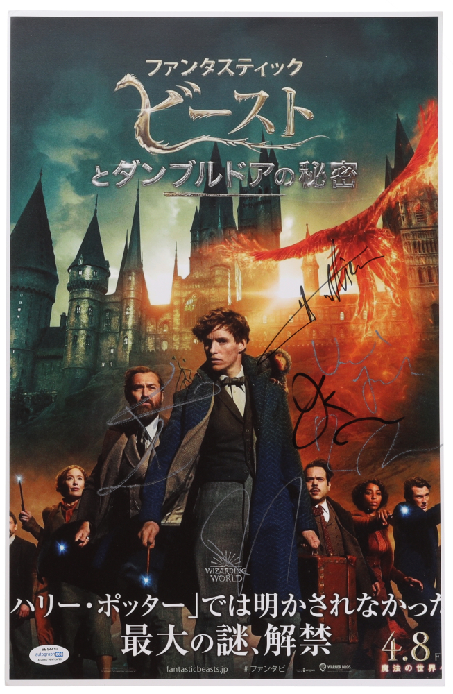 "Fantastic Beasts" 11x17 Photo Signed By Eddie Redmayne, Dan Fogler ...