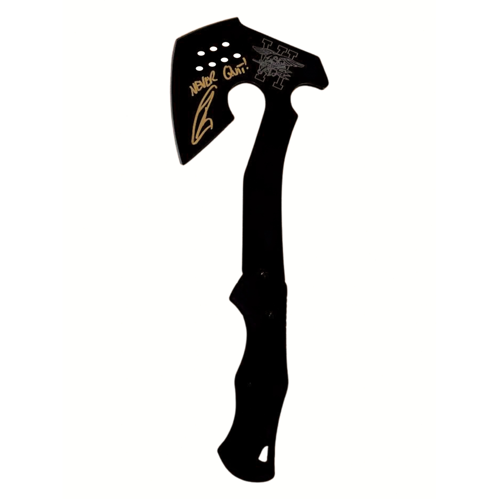 Robert O'Neill Signed Navy SEAL Team Six Tomahawk Inscribed "Never Quit ...