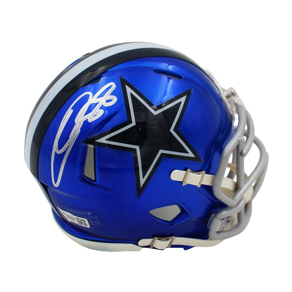 CeeDee Lamb Signed Cowboys Flash Alternate Speed Mini Helmet (Fanatics ...