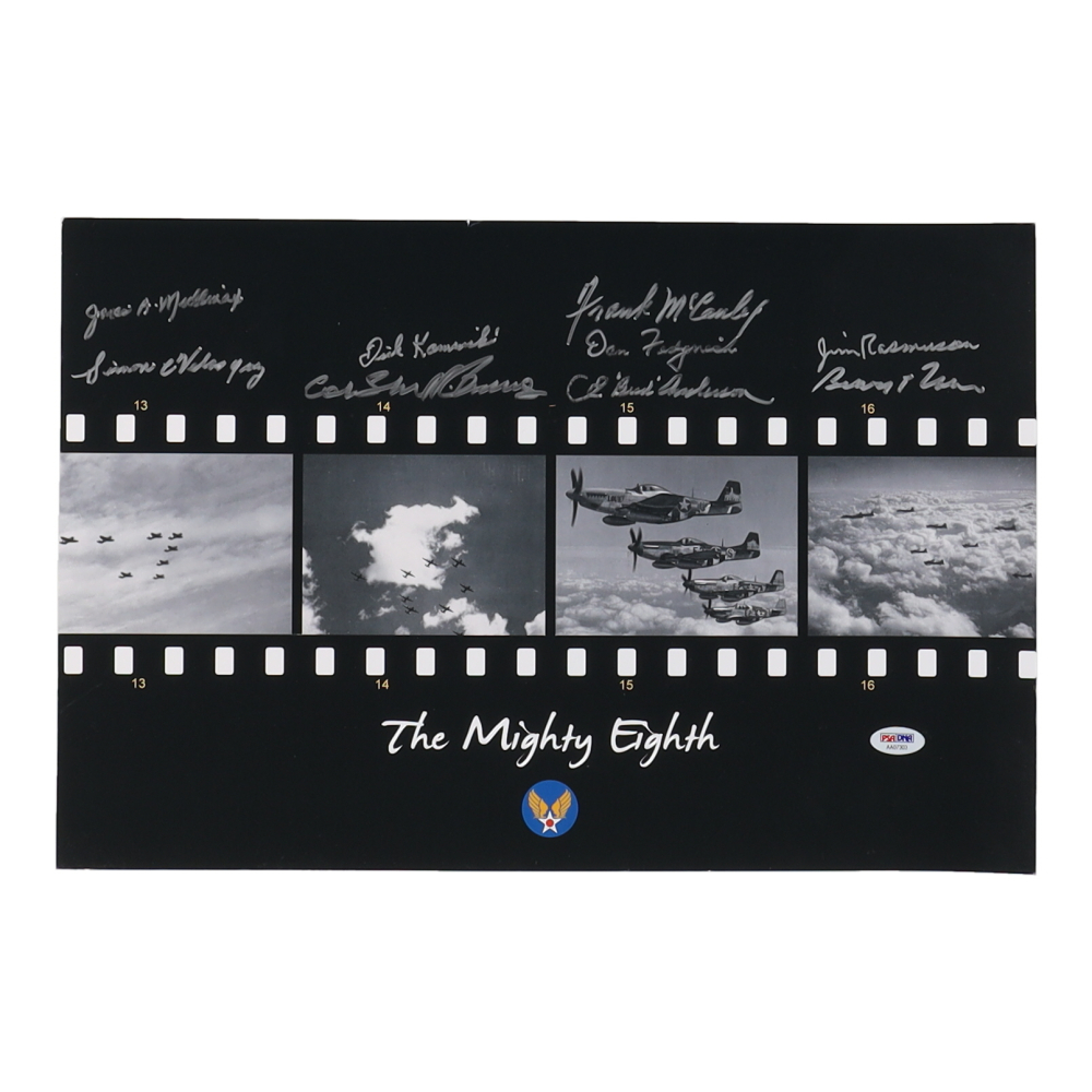 "The Mighty Eighth" 12x18 Photo Signed by (9) with Frank McCauley ...
