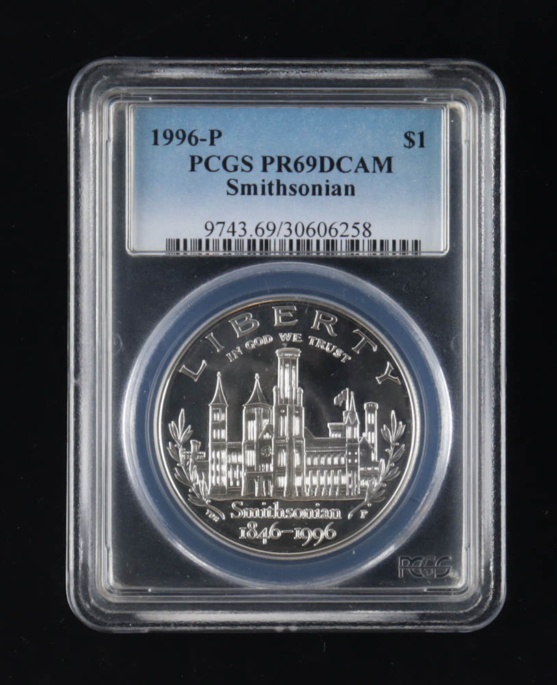 1996-P Smithsonian $1 One Dollar Coin (PCGS PR69DCAM) | Pristine Auction